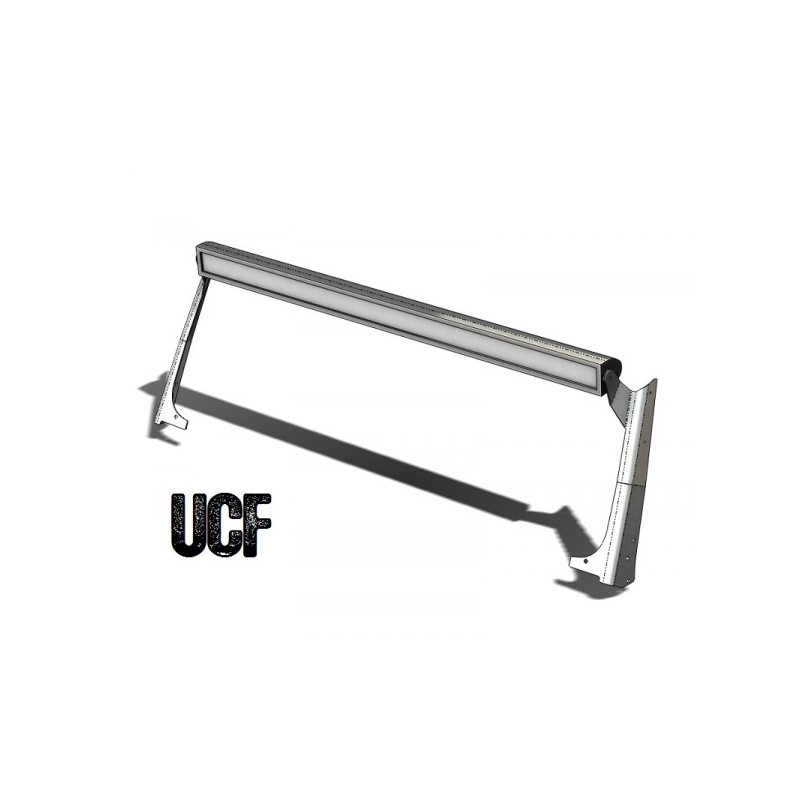 UCF TJ Steel Windshield Guards 50" LED Light-Bar Mounts