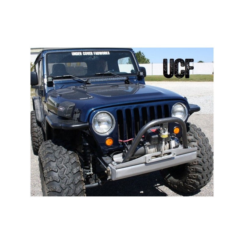 UCF Aluminum Frame-Width Front Bumper for Jeep Wrangler TJ & LJ Winch ...